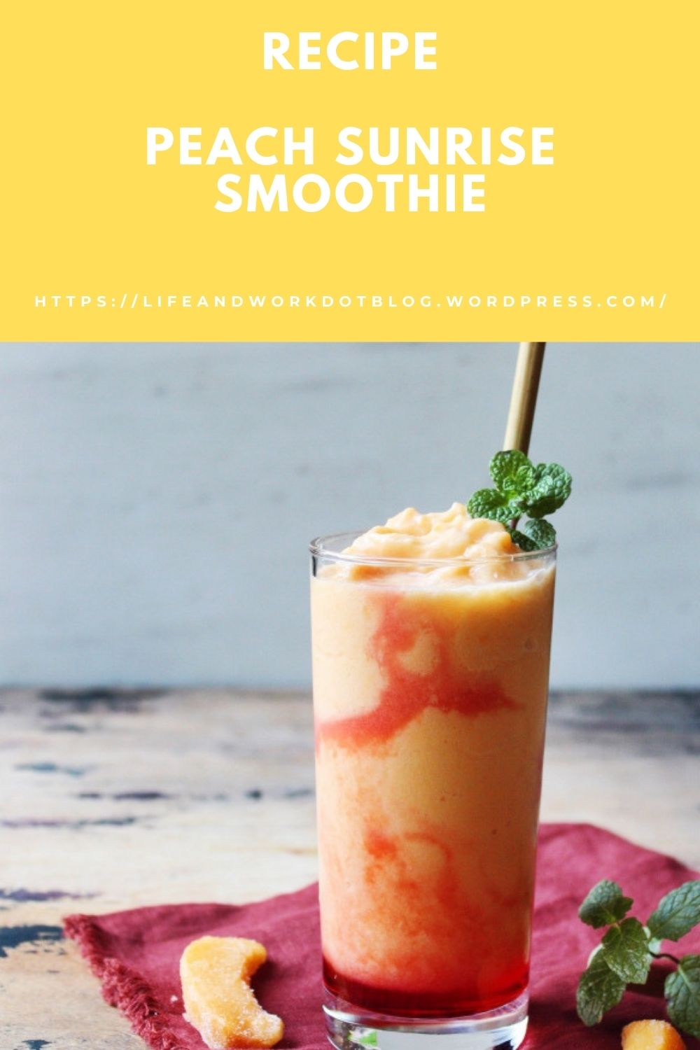 Recipe - Peach Sunrise Smoothie