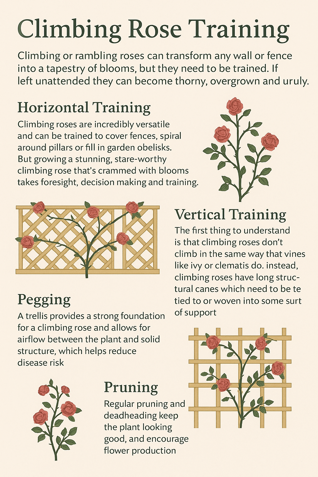 Mastering Climbing Roses: Training, Pruning, and Care Tips