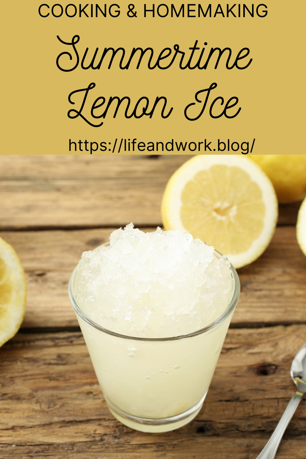 Recipe - Summertime Lemon Ice