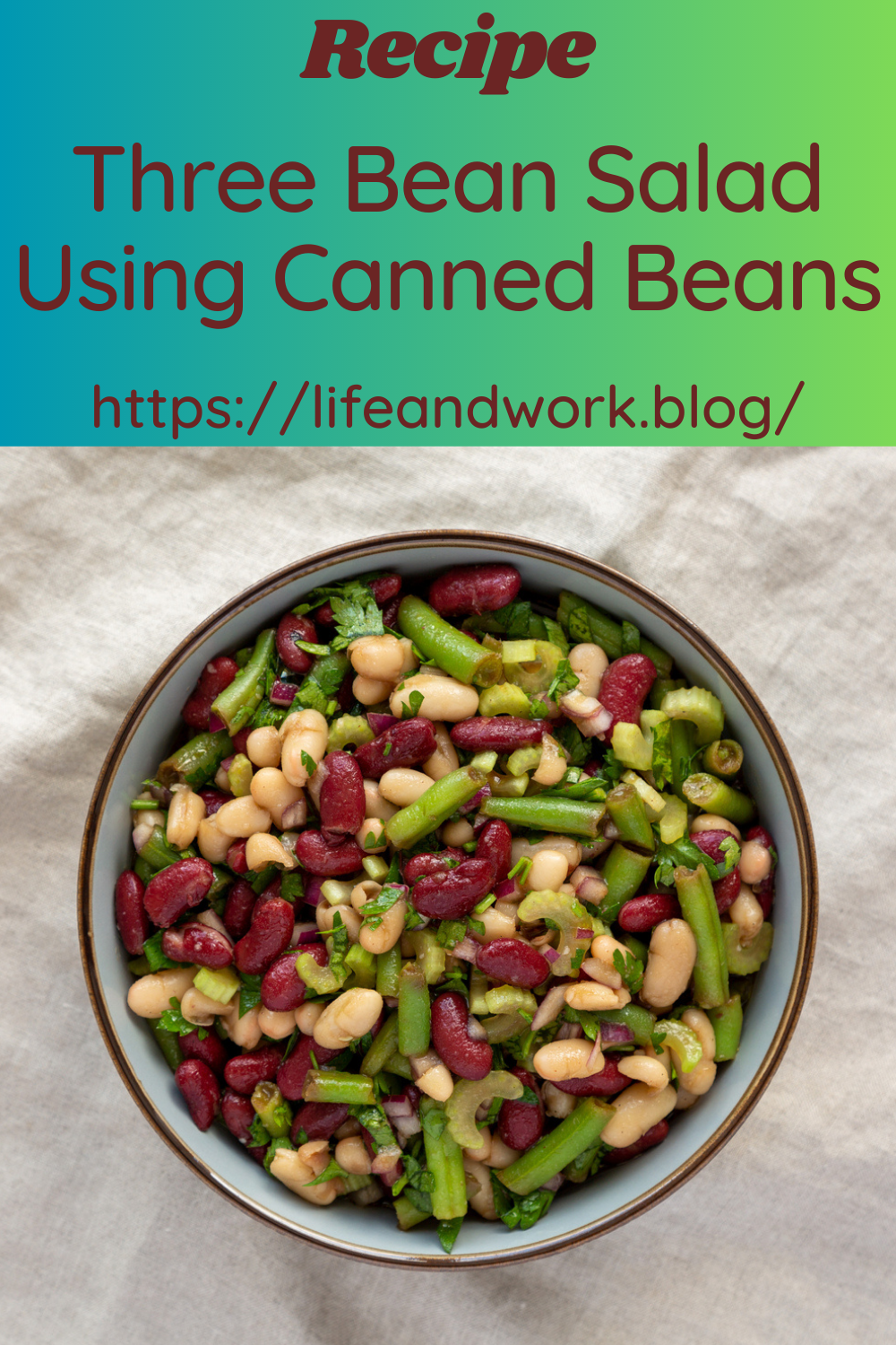 Recipe - Three Bean Salad Using Canned Beans