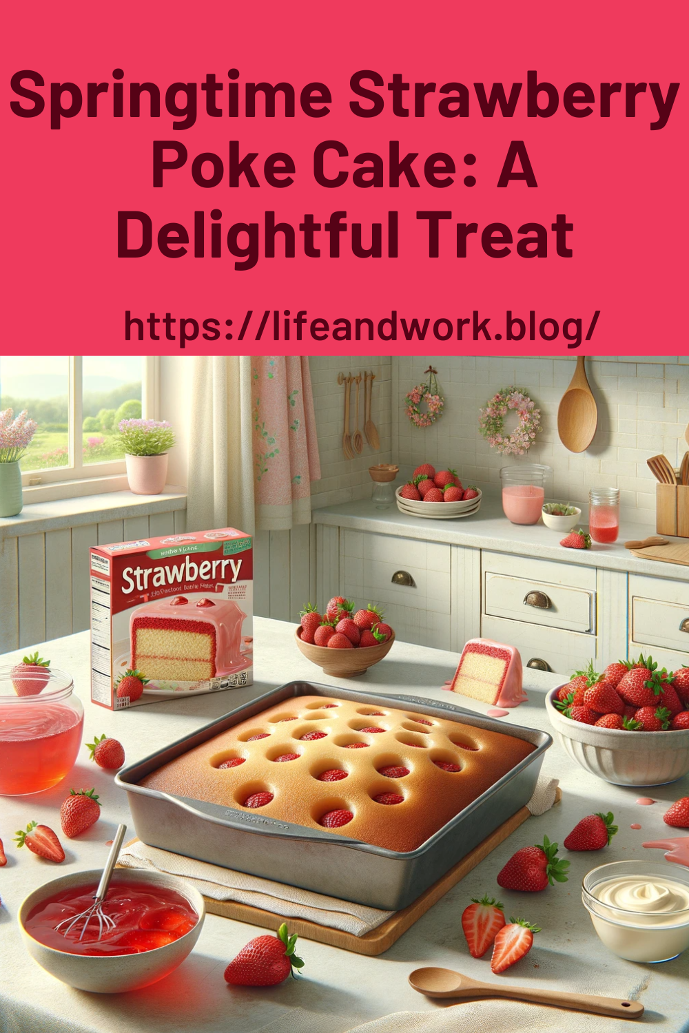 Springtime Strawberry Poke Cake: A Delightful Treat
