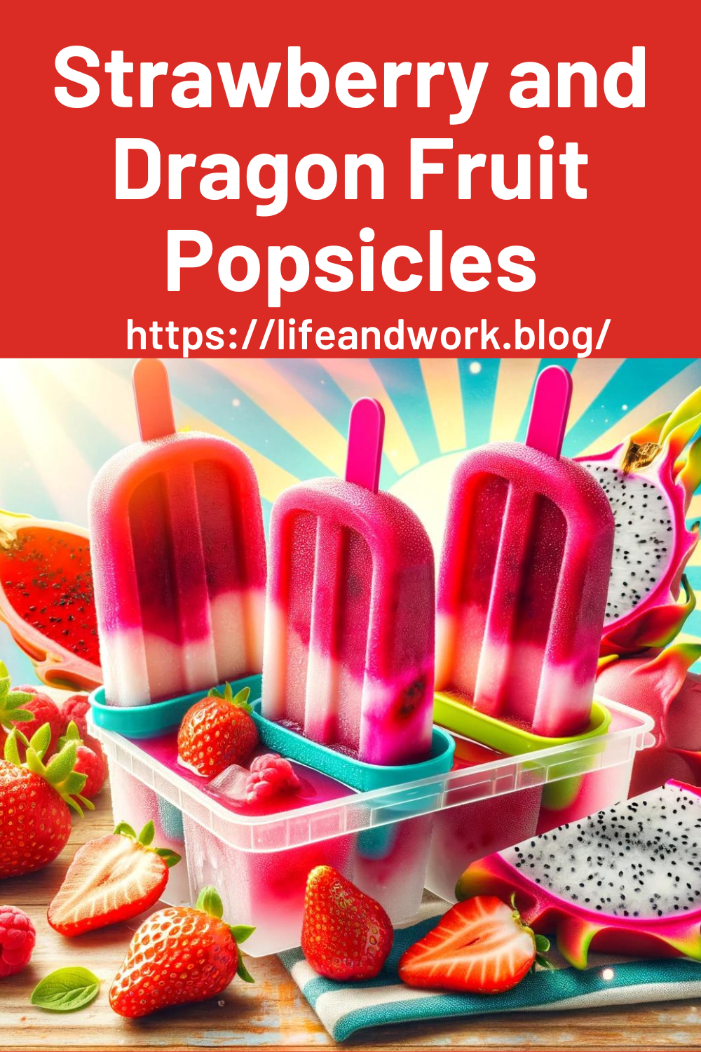 Strawberry and Dragon Fruit Popsicles: A Colorful Summertime Delight ...
