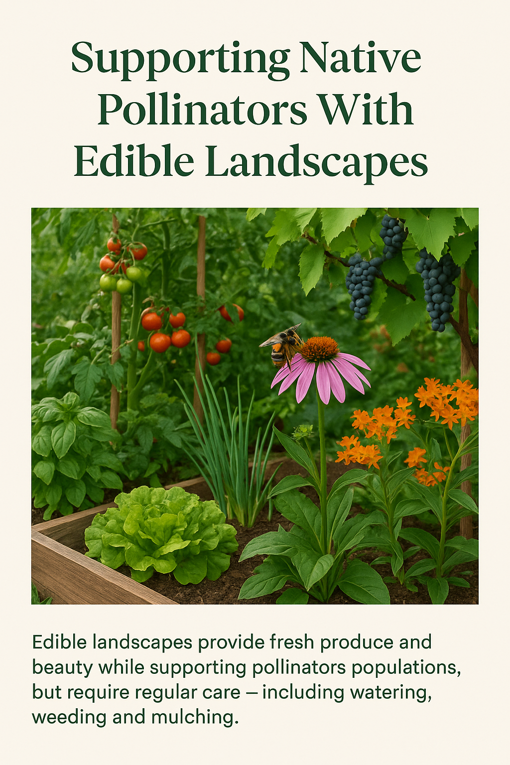 Create a Pollinator-Friendly Edible Landscape For Your Garden