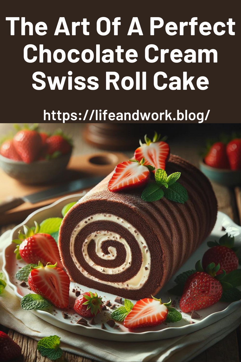 The Art Of A Perfect Chocolate Cream Swiss Roll Cake