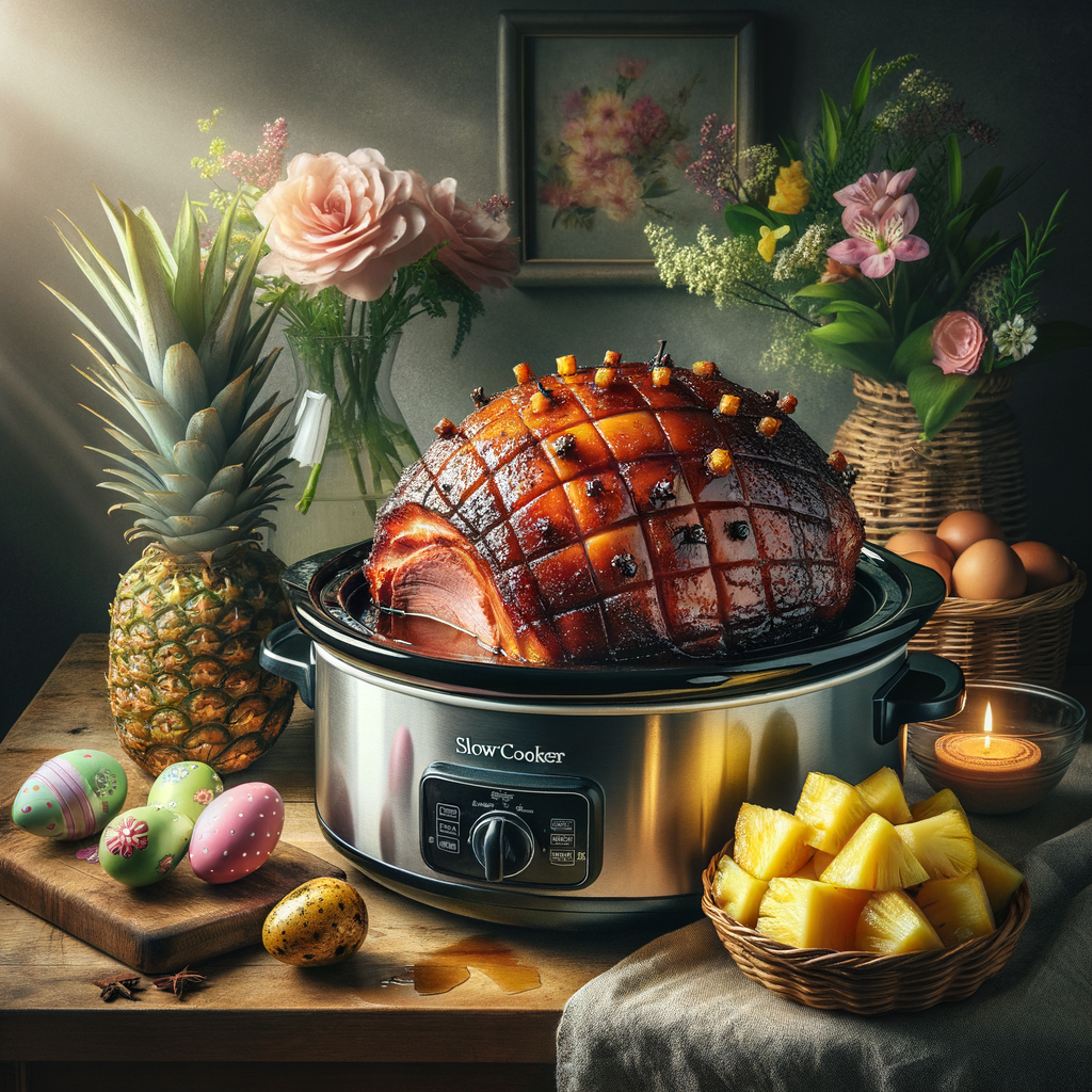 Brown Sugar Pineapple Slow Cooker Ham for Easter Dinner — Featured image