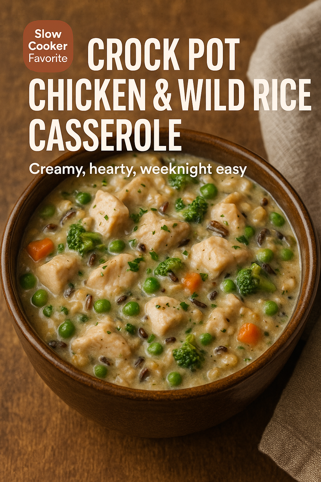 Easy Slow Cooker Chicken and Wild Rice Casserole Recipe