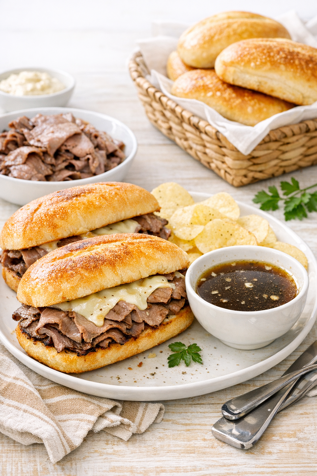 French Dip Sandwiches with Au Jus