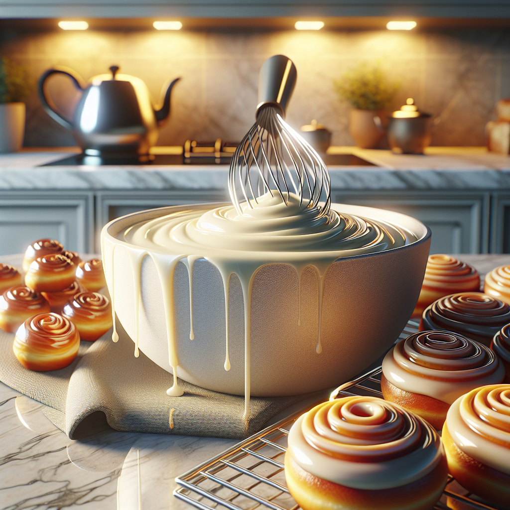 Pourable Vanilla Icing for Donuts and Cinnamon Rolls — Image