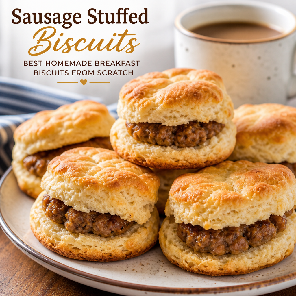 Sausage Stuffed Biscuits: Best Homemade Breakfast Biscuits From Scratch ...