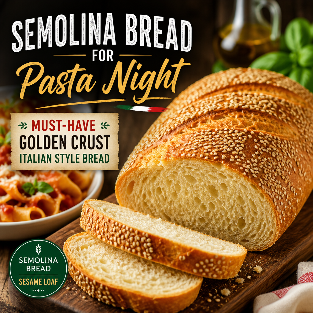 Semolina Bread for Pasta Night: Must-Have Golden Crust Italian Style ...