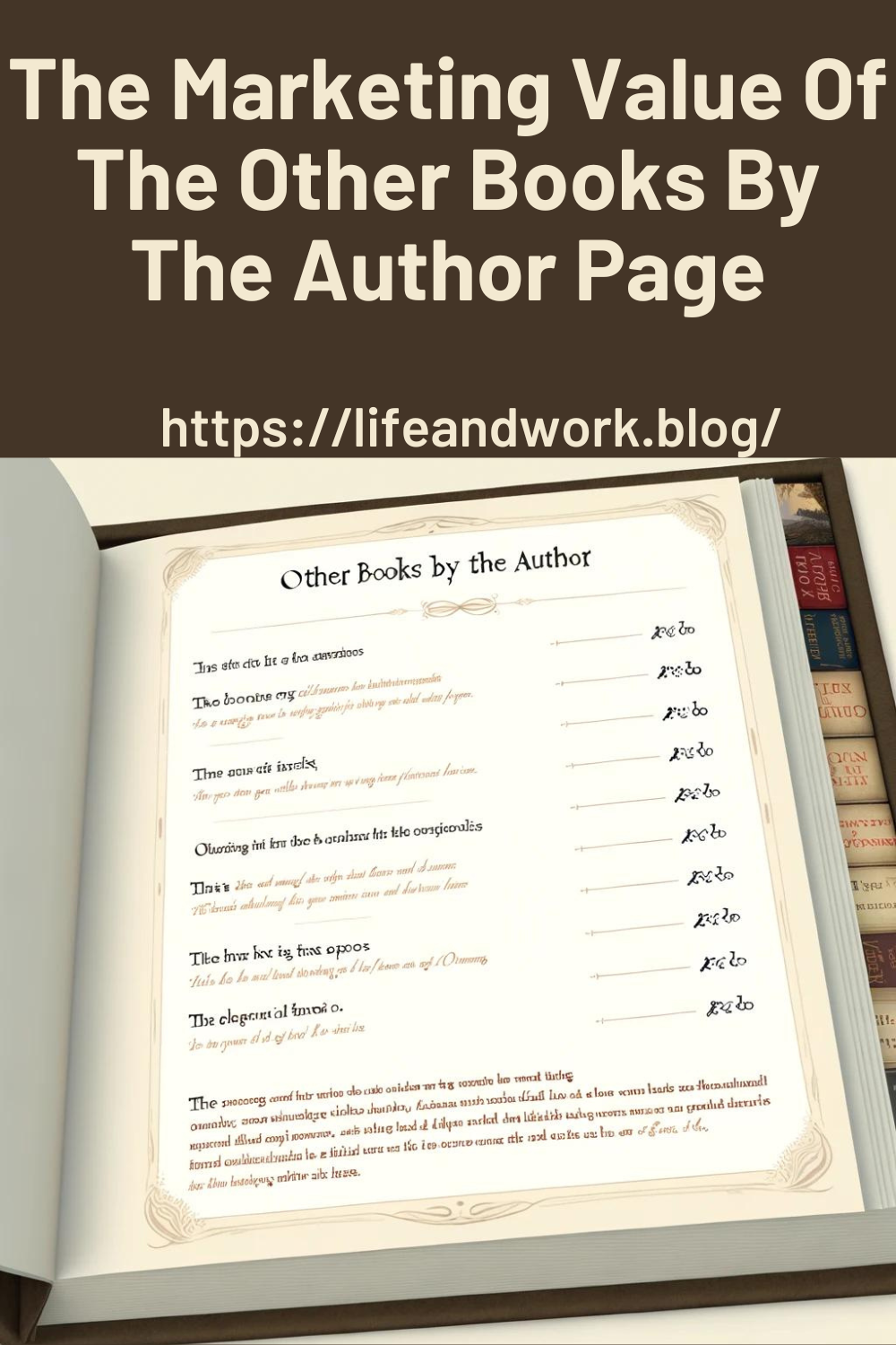 The Marketing Value Of The Other Books By The Author Page