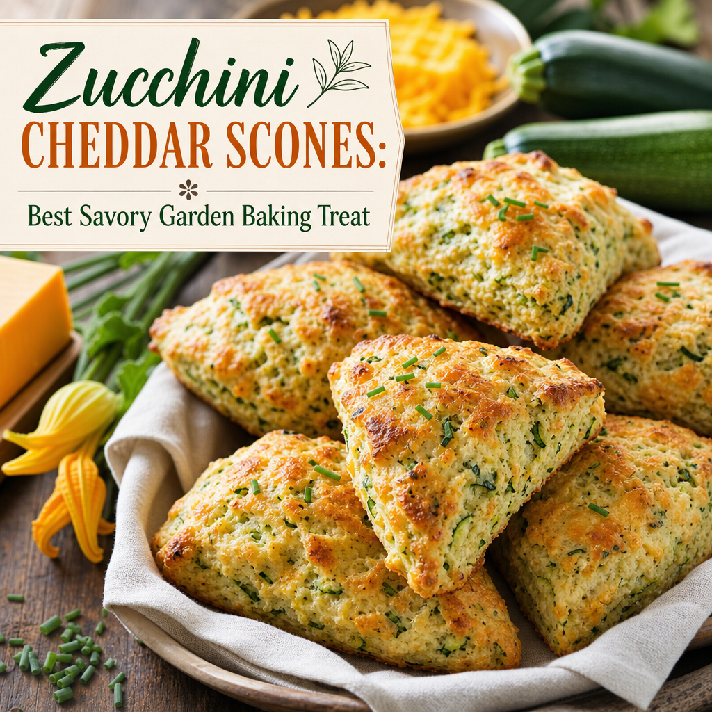 Zucchini Cheddar Scones: Best Savory Garden Baking Treat — Image